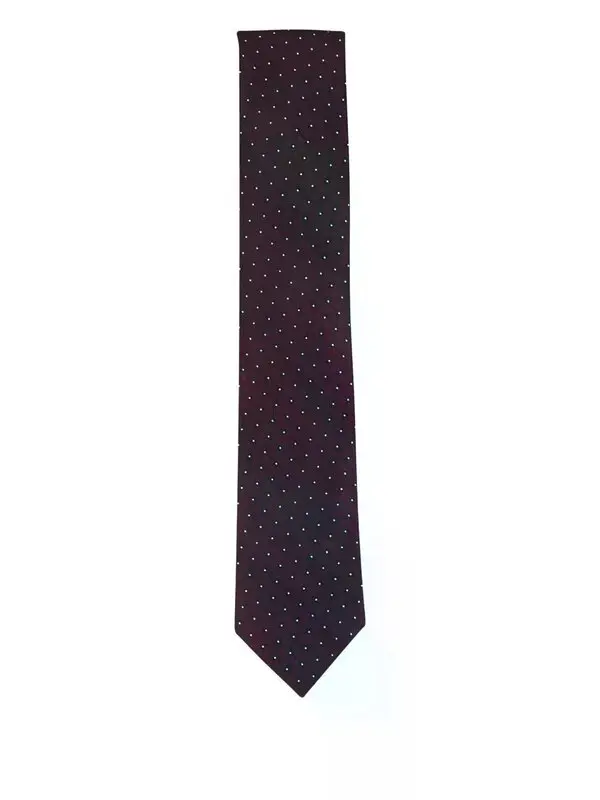Zegna Pointed-tip Neck Tie With Floral Pattern - Red