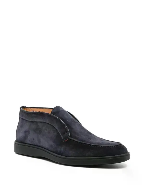 Santoni Suede Desert Boots - Blue