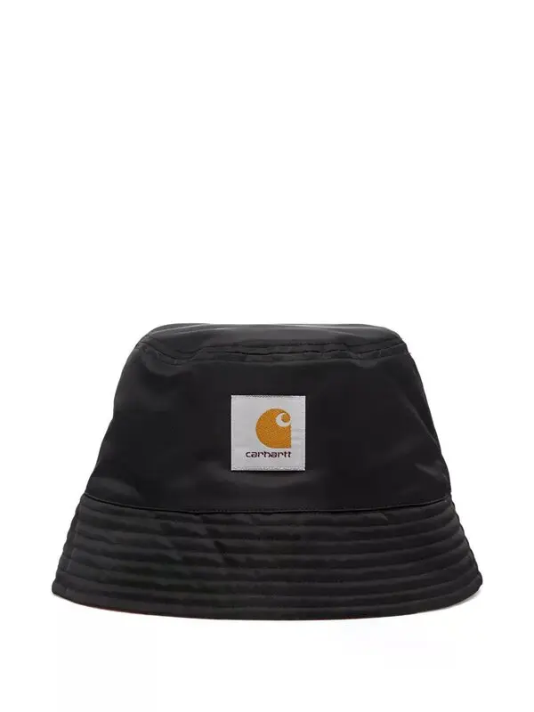 Carhartt Work In Progress Logo-label Reversible Bucket Hat - Black