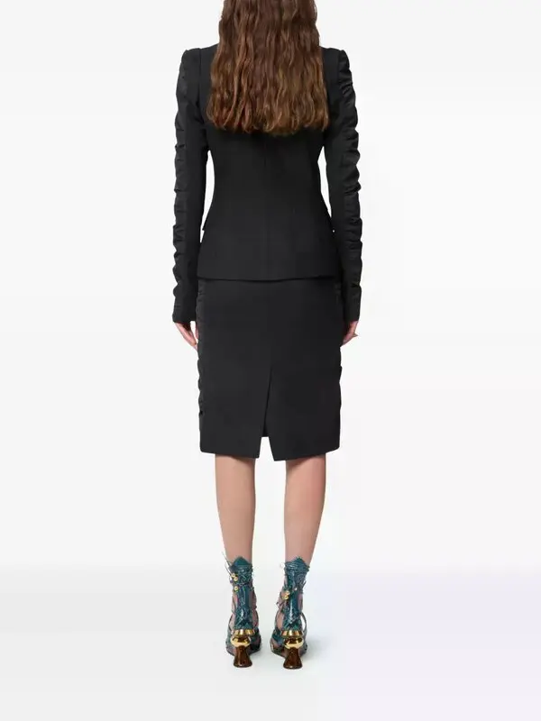 Nina Ricci Ruffled-sleeves Wool Suit Jacket