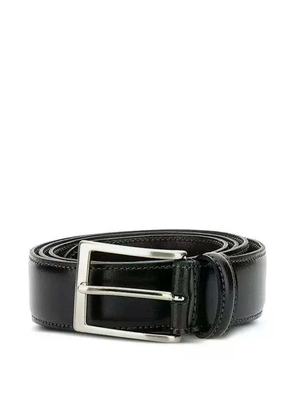 ALBERTO LUTI Square-buckle Belt - Black