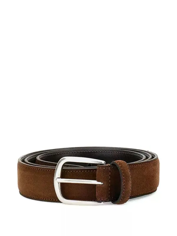 ALBERTO LUTI Square-buckle Belt - Brown