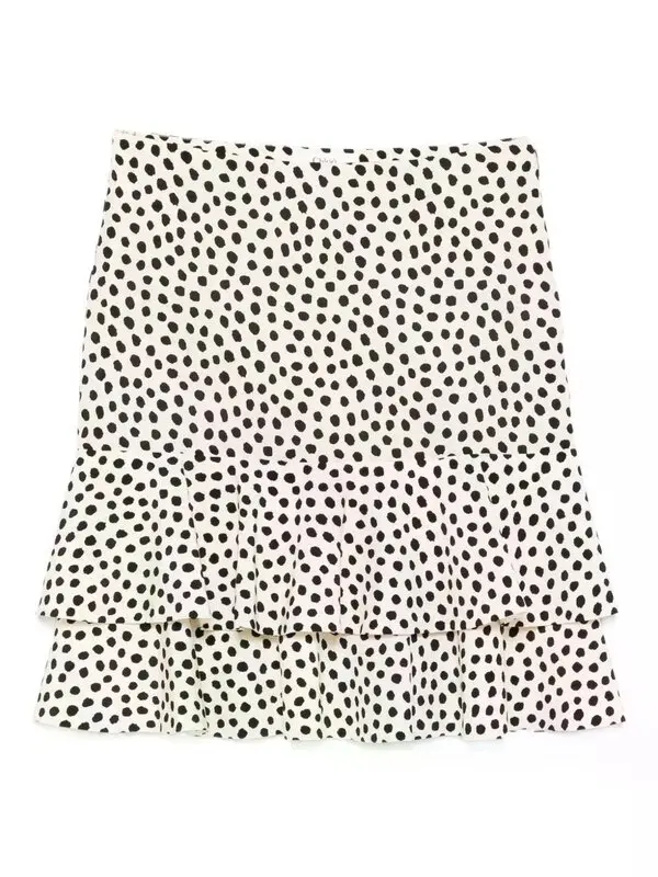 Chloé Mini Polka-dot Ruffle Skirt