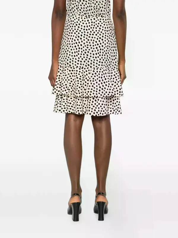 Chloé Mini Polka-dot Ruffle Skirt