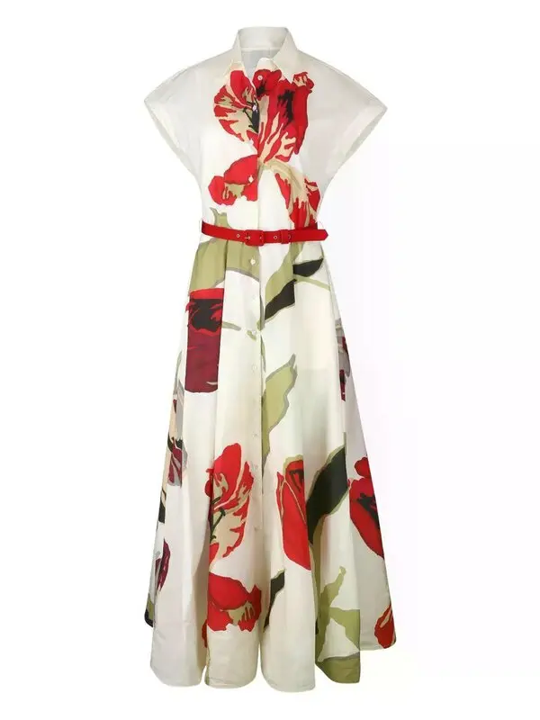 SARA ROKA Briella Floral Dress - White