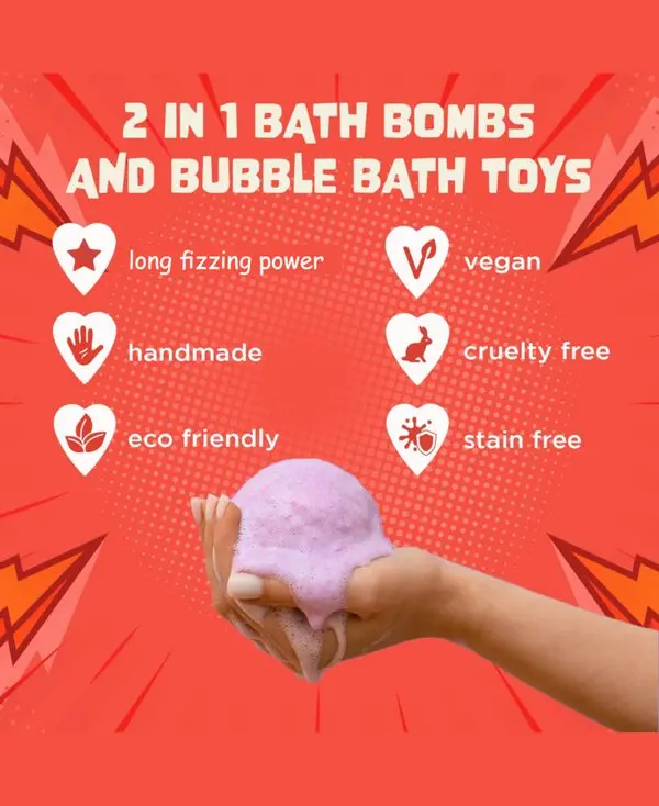 LOVERY 6-pc. Unicorn Squishy Super Bubble Bath Fizzies
