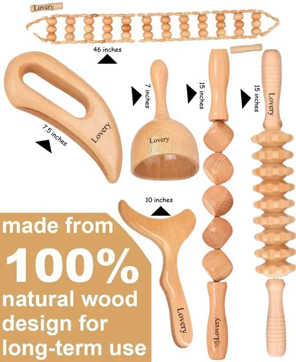 LOVERY 6-pc. Wooden Massage Tool Kit