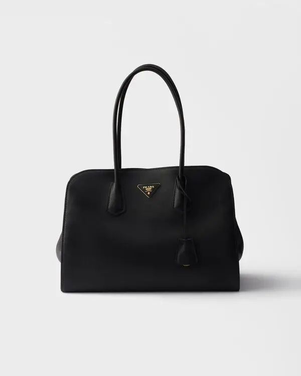 Prada Leather Tote Bag - Black