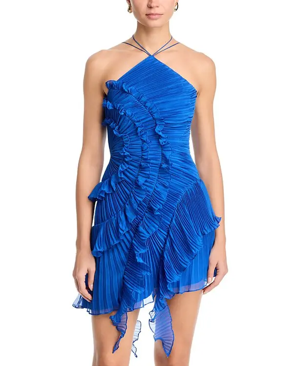 AMUR Velora Asymmetrical Mini Dress