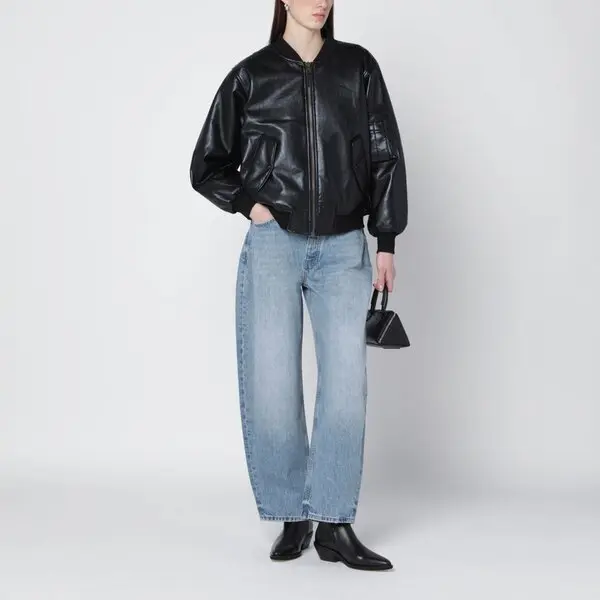 ANINE BING Regenerated-leather Bomber Jacket