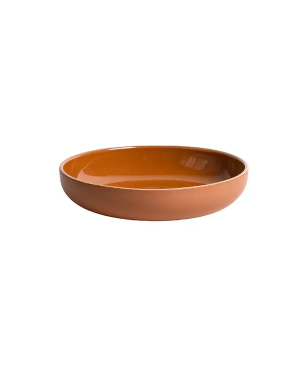 GHARYAN STONEWARE Youlha Pasta Plate - Matte Terracotta/shiny Terracotta