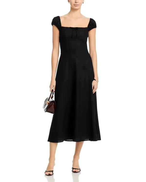 WAYF Carina Cap Sleeve Midi Dress