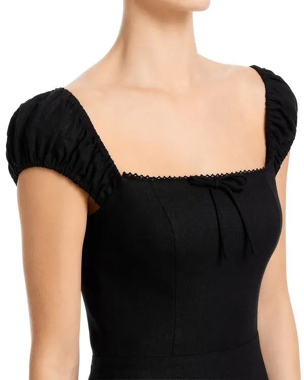 WAYF Carina Cap Sleeve Midi Dress