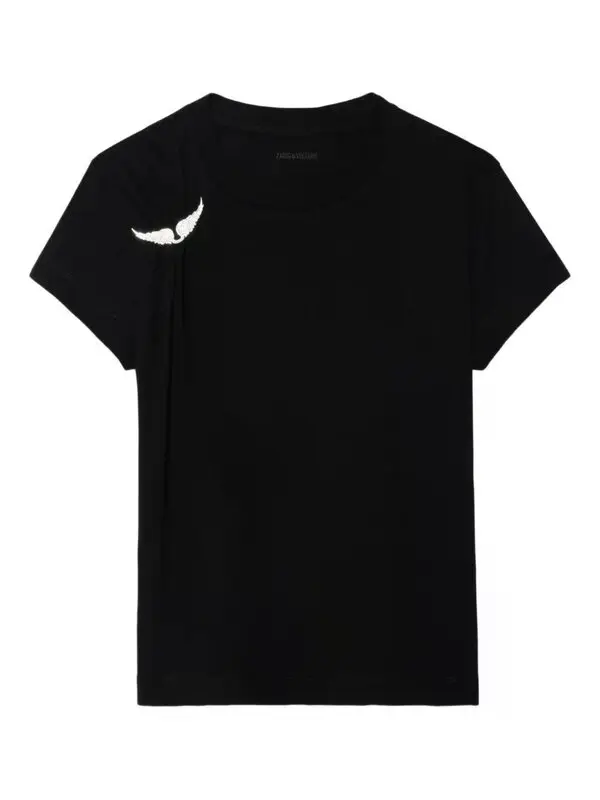 Zadig&Voltaire Suzan T-shirt With Wing Brooch - Black
