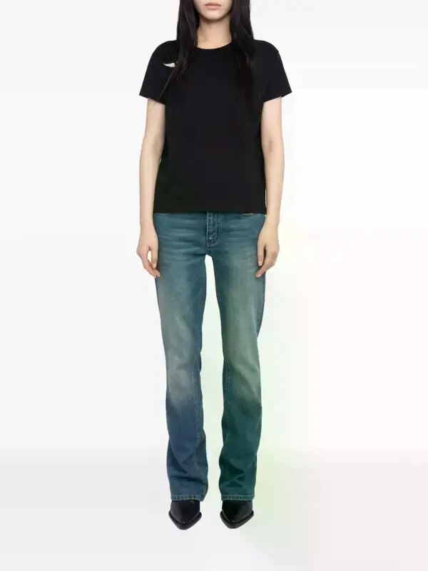 Zadig&Voltaire Suzan T-shirt With Wing Brooch - Black