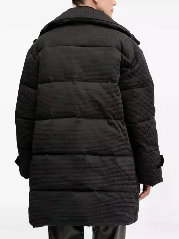 GESTUZ Embossed Funnel-neck Puffer Jacket