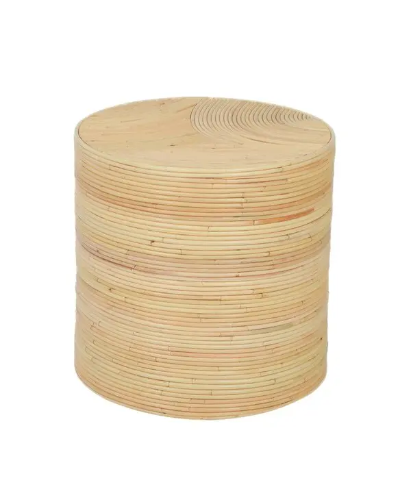 TOV FURNITURE Matea Rattan Cross Side Table