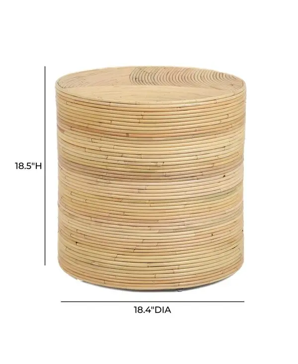 TOV FURNITURE Matea Rattan Cross Side Table
