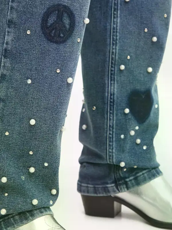 Moschino Pearl-embellished Jeans