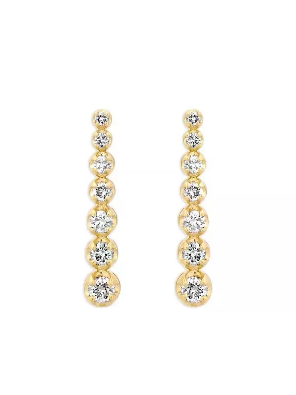 JENNIFER MEYER Diamond Mini Graduated Tennis Stud Earrings - Gold