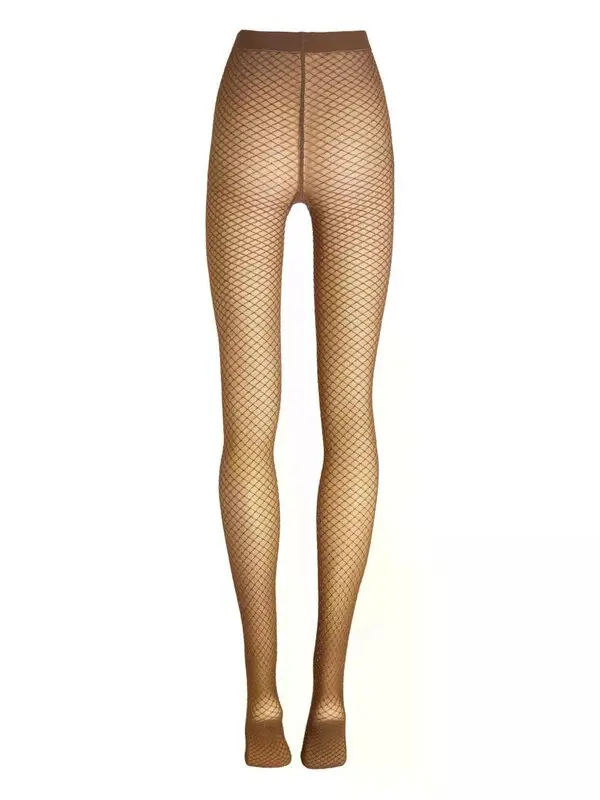 Wolford Shimmer-effect Fishnet Tights - Brown