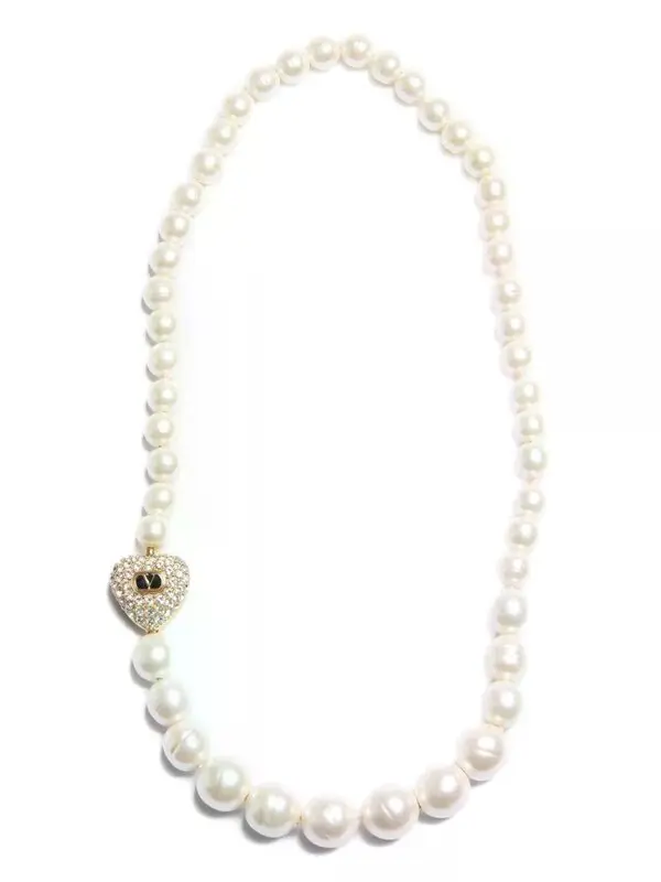 Valentino Garavani Coeur Royal Pearl Necklace - White