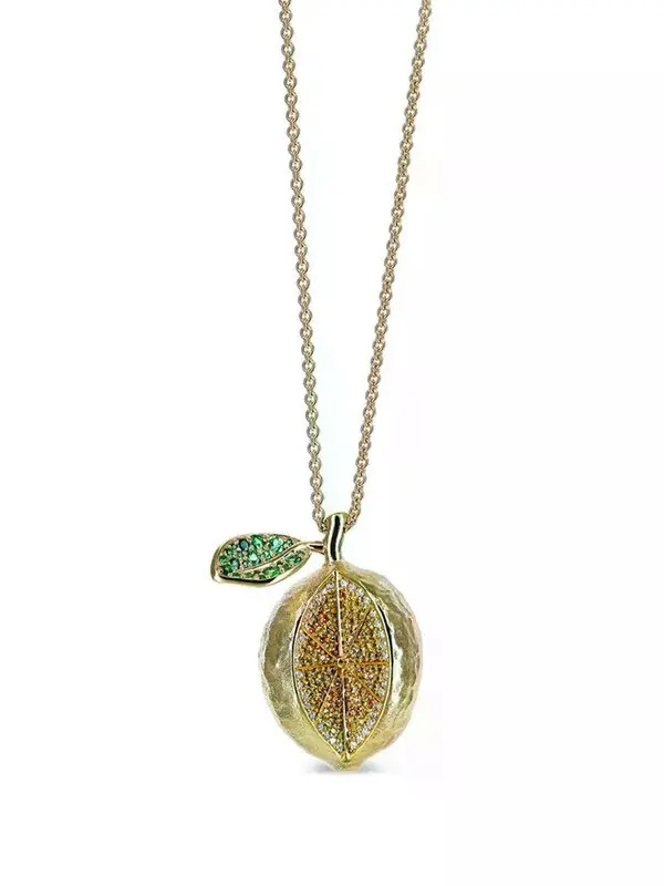 FULLORD Sapphire Lemon Necklace - Gold