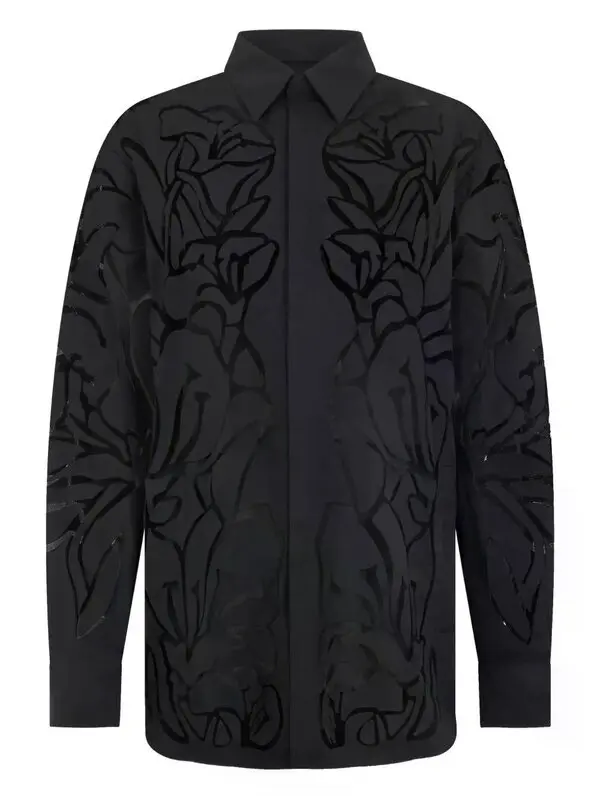 Valentino Garavani Floral Cut-out Shirt Jacket