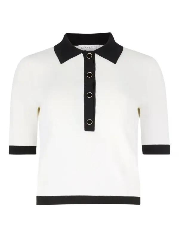 Nina Ricci Button Polo Shirt - White