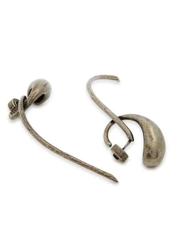 Khaite Cyclone Antique Palladium-plated Drop Earrings - Silver