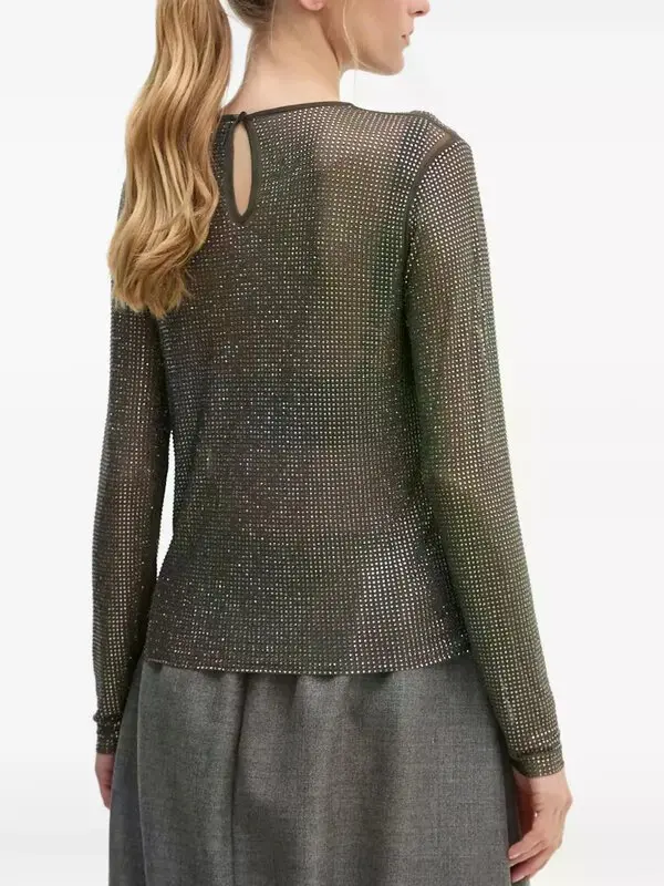 SAMSOE SAMSOE Embellished Long-sleeved Top