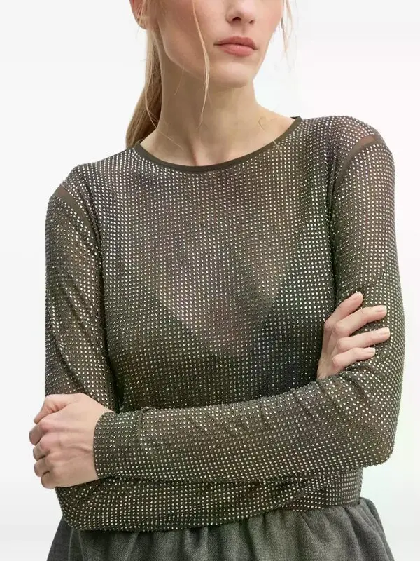 SAMSOE SAMSOE Embellished Long-sleeved Top