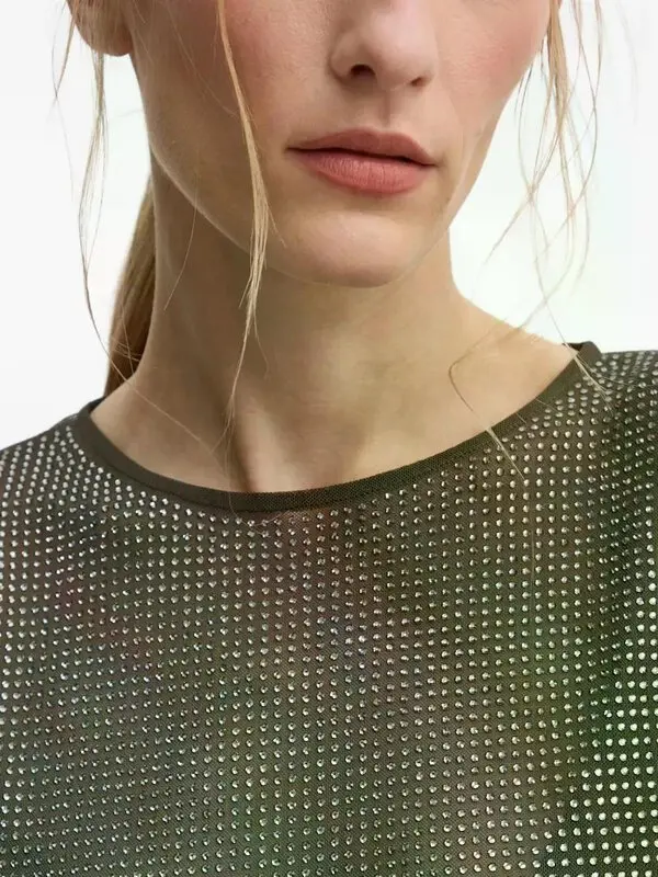 SAMSOE SAMSOE Embellished Long-sleeved Top