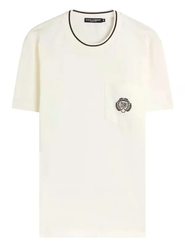 Dolce & Gabbana Crest Pocket T-shirt - Neutrals