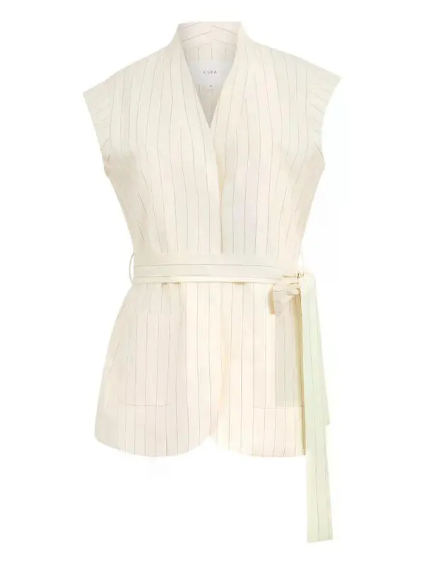 Clea Striped Belted Vest