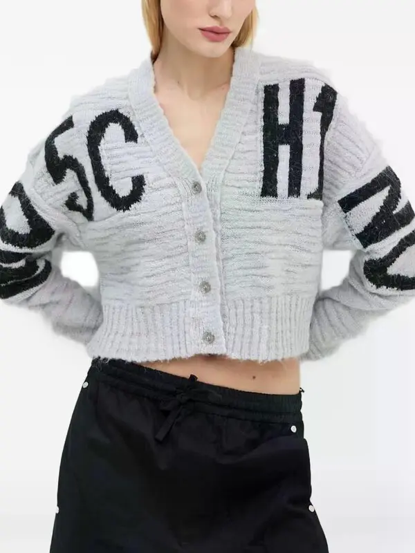 Moschino Logo-lettering Cropped Cardigan