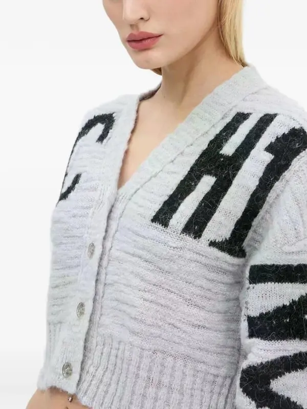 Moschino Logo-lettering Cropped Cardigan