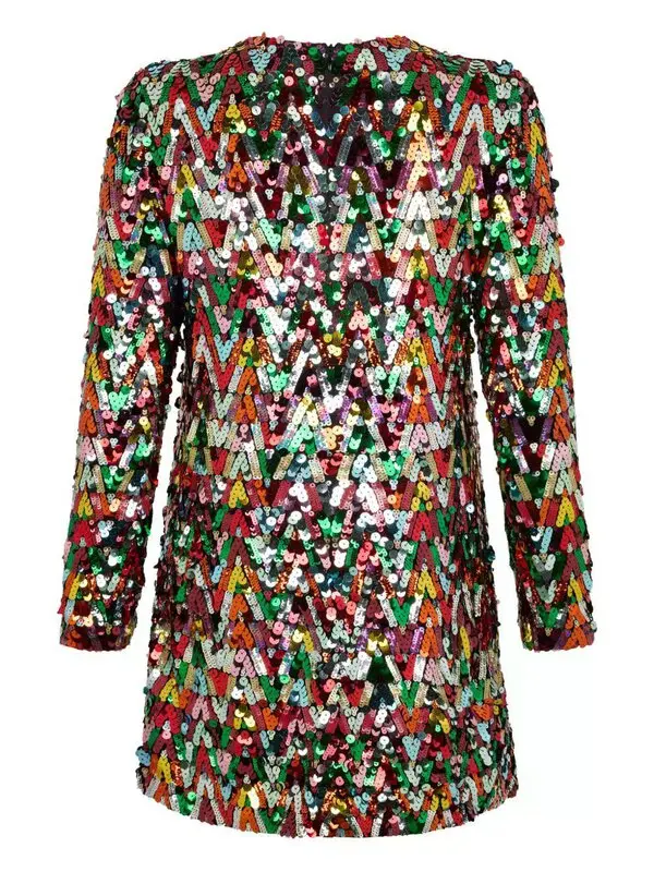 Valentino Garavani Sequin Embellished Mini Dress