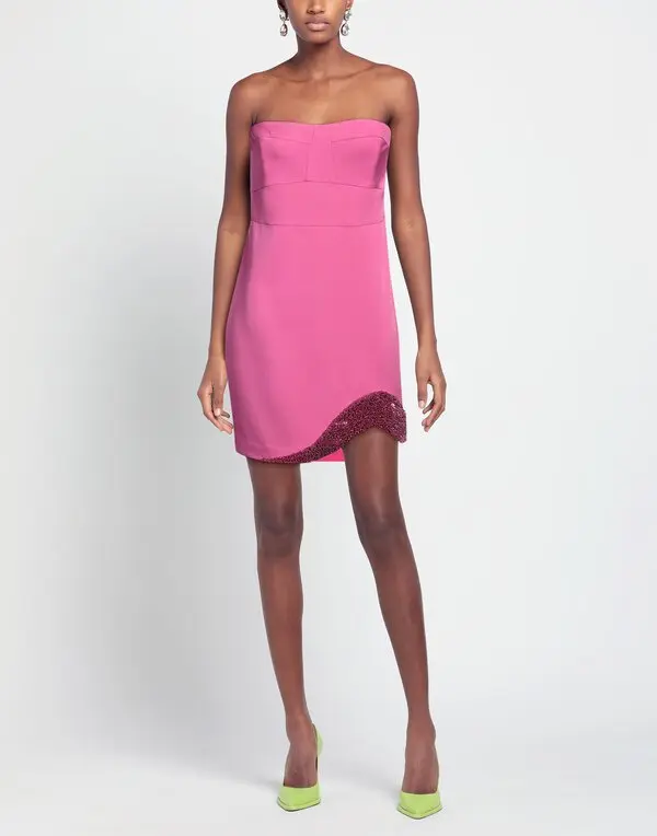Patrizia Pepe Mini Bodycon Dress In Magenta - 48% Off | Editorialist