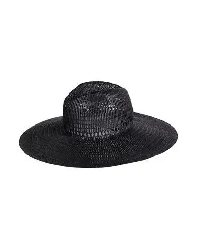 Emporio Armani Paper Yarn Wide Brim Sun Hat - Black