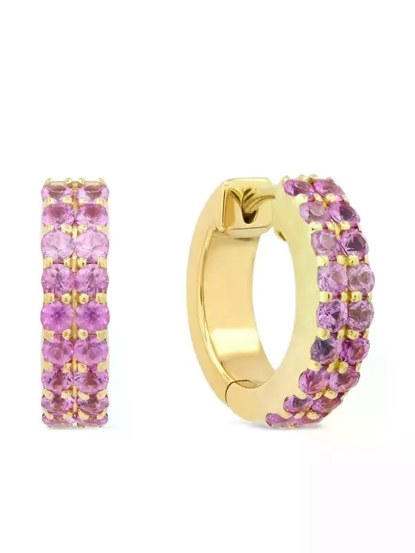 JENNIFER MEYER Small Sapphire Huggie Earrings - Gold