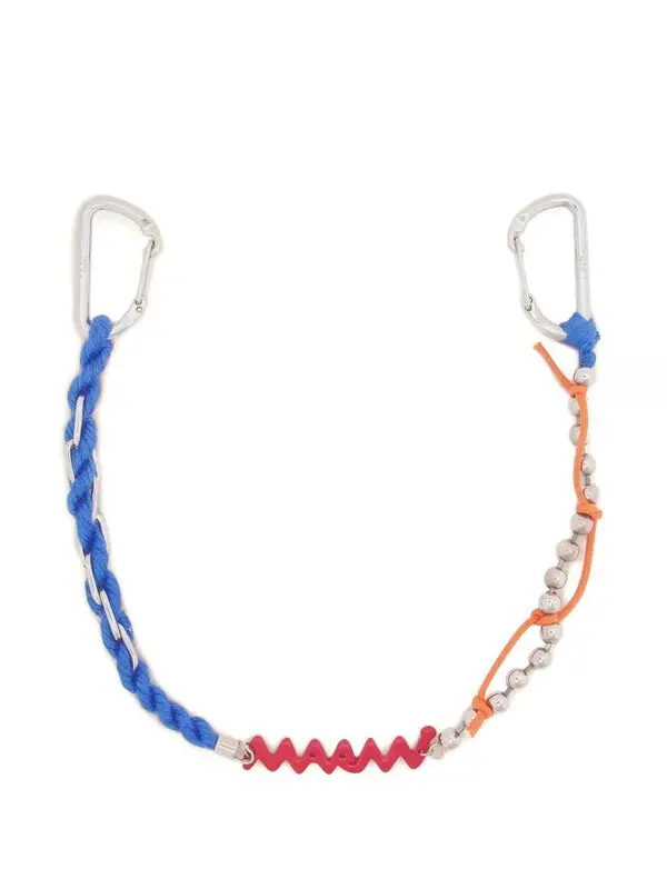 Marni Enamelled Symbol Twisted Cord Keyring - Blue