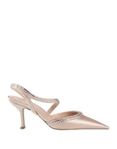 Rene Caovilla Pumps With Elasticized Strap - Blush