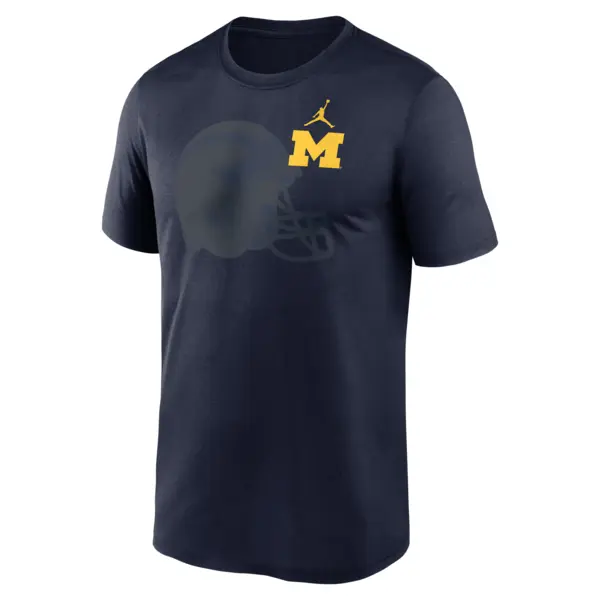 JORDAN Michigan Campus Legend Shadow Logo Dri-fit College T-shirt - Blue