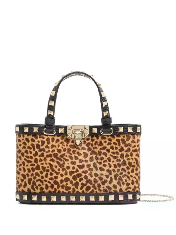 Valentino Garavani Rockstud Mini Shopper - Brown