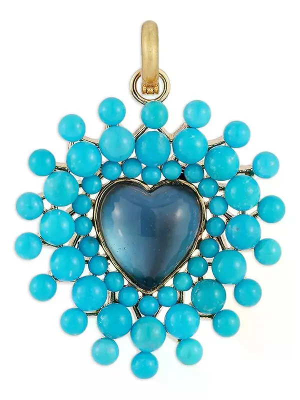 STORROW JEWELRY Juliana Topaz And Turquoise Pendant - Gold