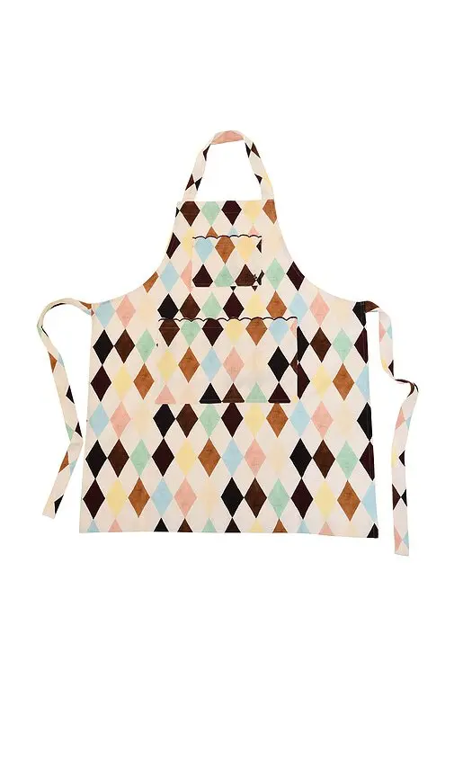 DAMSON MADDER Scallop Apron In Cream - Harlequin