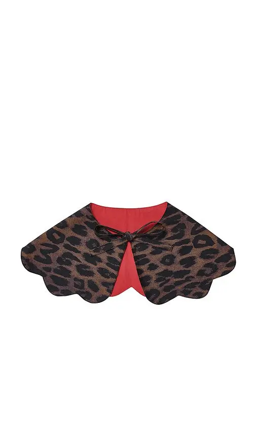 DAMSON MADDER Novelty Wastage Collar In Brown - Dark Leopard