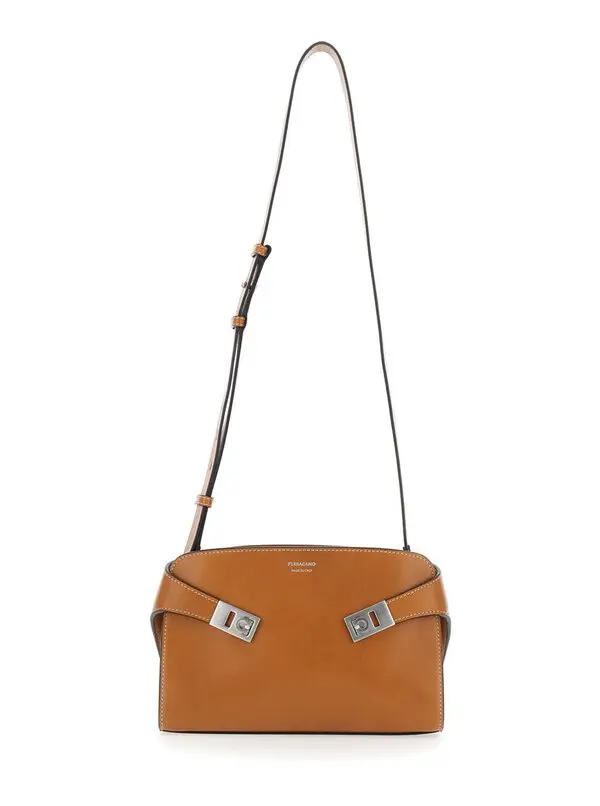 FERRAGAMO Messenger Hug Shoulder Bag - Brown