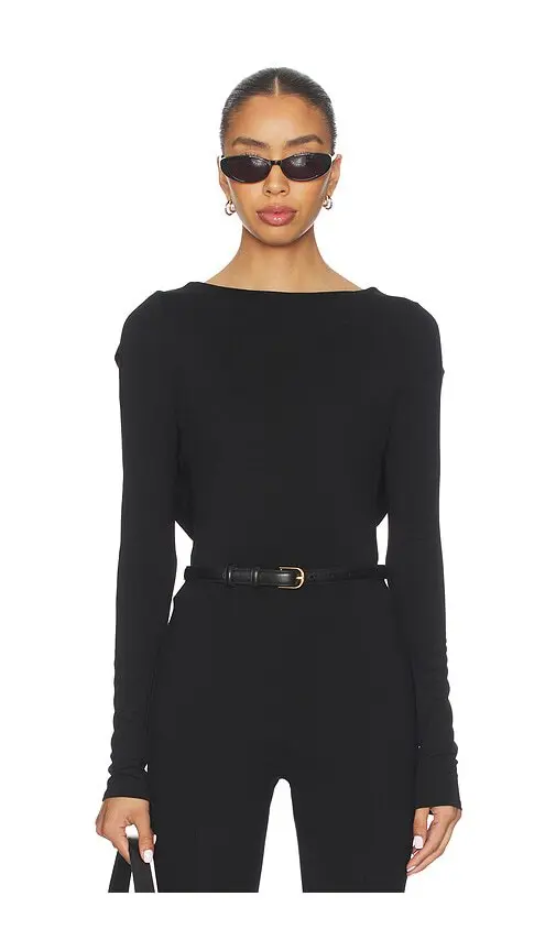 ALL THE WAYS X Emma Leger Evelyn Drape Back Top